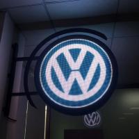 China P4.68 2 Sided Outdoor Led Screen Hire Large Round Led Display Logo 600x600mm for sale