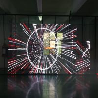 China Glass Window Transparent Led Display Screen Banner Outdoor Mesh for sale