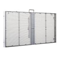 China Glass Window Transparent Led Display Screen Banner Outdoor Mesh for sale