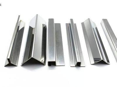 China Inside Corner Stainless Steel Metal Bullnose Border Edge Trim 2.5m for sale