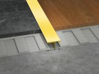 China T Shaped Brass Tile Trim 1.8m High Corrosion Resistance Outdoor Stairs for sale