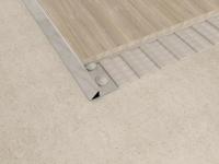 China Decorative Gold Brushed 304 Stainless Steel Transition Strip Wall Tile Profile Trim for sale