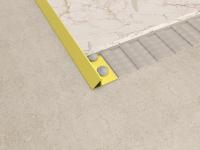 China Decorative Gold Brushed 304 Stainless Steel Transition Strip Wall Tile Profile Trim for sale