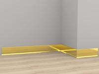 China 0.8mm Aluminum Skirting Board Brushed Kitchen Cabinet Flat Skirting Board for sale