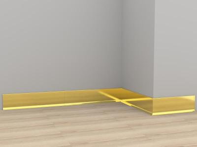 China 0.8mm Aluminum Skirting Board Brushed Kitchen Cabinet Flat Skirting Board for sale