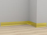 China 0.8mm Aluminum Skirting Board Brushed Kitchen Cabinet Flat Skirting Board for sale
