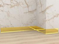 China 0.8mm Aluminum Skirting Board Brushed Kitchen Cabinet Flat Skirting Board for sale