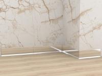 China 0.8mm Aluminum Skirting Board Brushed Kitchen Cabinet Flat Skirting Board for sale