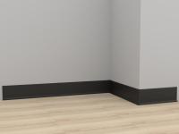 China 0.8mm Aluminum Skirting Board Brushed Kitchen Cabinet Flat Skirting Board for sale