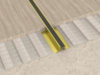 China 2.5cm Aluminium Movement Joint Home Decorative Metal Edge Flooring Profile for sale