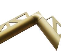 China Round Aluminium Tile Trim High Corrosion Resistance Outdoor Stairs Silicone Glue Metallic Colors for sale
