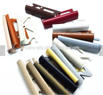 China Round Aluminium Tile Trim High Corrosion Resistance Outdoor Stairs Silicone Glue Metallic Colors for sale