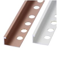 China Chrome Square Edge Tile Trim 10mm Aluminium L Shaped Trim home decorative for sale