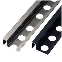 China Aluminium Profile Square Edge Tile Trim For Bathroom Floor  Metal Corner Trim for sale