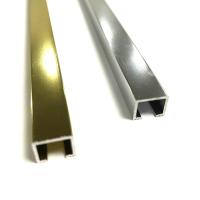 China Aluminium Square Edge Trim Bathroom Floor Round Edge Tile Trim for sale