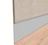 China Wall Protector Polished Aluminum Skirting Board Stairs Edge Trim for sale