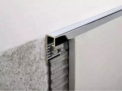 China Aluminum Alloy Tile Edge Trim Metal Finishing strips wall tile decoration for sale