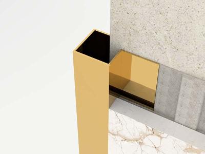 China Bright Gold Stainless Steel Outside Corner Trim 2.5m for sale