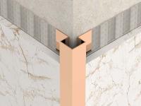 China Bright Gold 2.5m Stainless Steel Quadrant Tile Trim Outside Angle for sale