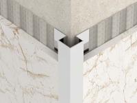 China Bright Gold 2.5m Stainless Steel Quadrant Tile Trim Outside Angle for sale