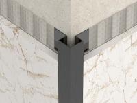 China Stainless Steel Brushed Steel Tile Trim 10mm Corner Edge Trim Finishing Closing Strip for sale