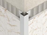 China Stainless Steel Brushed Steel Tile Trim 10mm Corner Edge Trim Finishing Closing Strip for sale