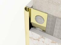 China TUV Stainless Steel Tile Trim Brushed Round Closing Metal Strip for sale