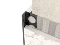 China Bright Metal Color Stainless Steel Tile Trim 8mm Square Shape for sale