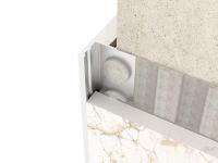 China Brushed Metal Stainless Steel Tile Trim SS304 Square Closing Strip Tile Edge Trim for sale