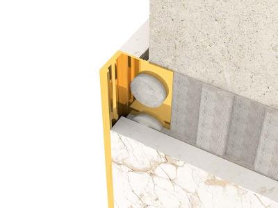 China Brushed Metal Stainless Steel Tile Trim SS304 Square Closing Strip Tile Edge Trim for sale