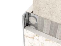 China Brushed Metal Stainless Steel Tile Trim SS304 Square Closing Strip Tile Edge Trim for sale