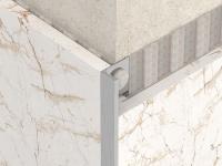 China 1.8m Brushed Stainless Steel Angle Trim Metal Bullnose Border Edge Trim for sale