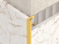 China 1.8m Brushed Stainless Steel Angle Trim Metal Bullnose Border Edge Trim for sale