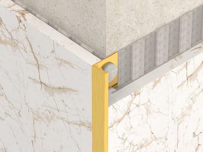 China 1.8m Brushed Stainless Steel Angle Trim Metal Bullnose Border Edge Trim for sale