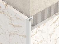 China 1.8m Brushed Stainless Steel Angle Trim Metal Bullnose Border Edge Trim for sale