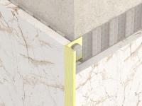 China 1.8m Brushed Stainless Steel Angle Trim Metal Bullnose Border Edge Trim for sale