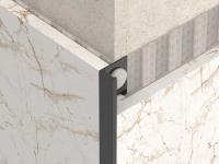 China 1.8m Brushed Stainless Steel Angle Trim Metal Bullnose Border Edge Trim for sale