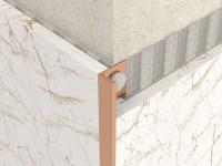 China Bright 2.5m Stainless Steel Tile Trim Silver Metal Decorative Bullnose Border for sale