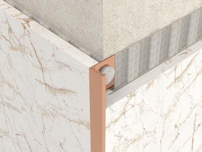 China Bright 2.5m Stainless Steel Tile Trim Silver Metal Decorative Bullnose Border for sale