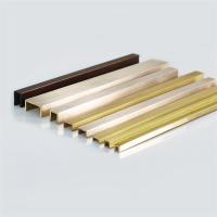 China 2.7m Brass Tile Edge Trim Tile Decoration Concor Finishing Strips Bronze Retro for sale
