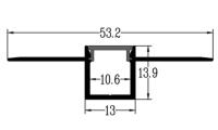 China Office Decoration Aluminum LED Profiles for sale