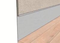 China Interior Decorative Wall Aluminum Skirting Board Electrophoresis for sale