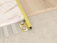 China 316l Brass Coil Brass Tile Edge Trim Brass Transition Strip Brass Finishing Closing for sale