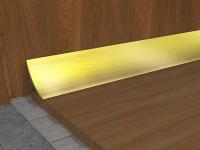 China Brass Floor Transition Strip Brass Tile Trim 8mm Wood Floor Finishing Closing for sale