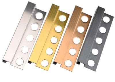 China 410 Stainless Steel Transition Strip Edge Decorative Tile Trim for sale