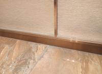 China Anodized Stainless Steel Skirting Board Waterpoof Stainless Steel Baseboard for sale