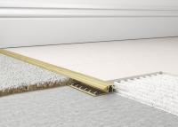 China Aluminum Alloy Curved Carpet Transition Strips For Hotel Plaza for sale