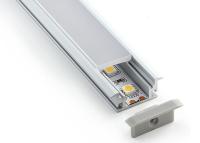 China 10mm Aluminum LED Profiles For Strip Lights Interior Lighting With Frosted Cover for sale