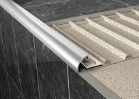 China Inside Metal Strips Round Corner Ceramic Floor Tile Aluminum Mirror Edge Trim for sale