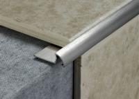 China Inside Metal Strips Round Corner Ceramic Floor Tile Aluminum Mirror Edge Trim for sale